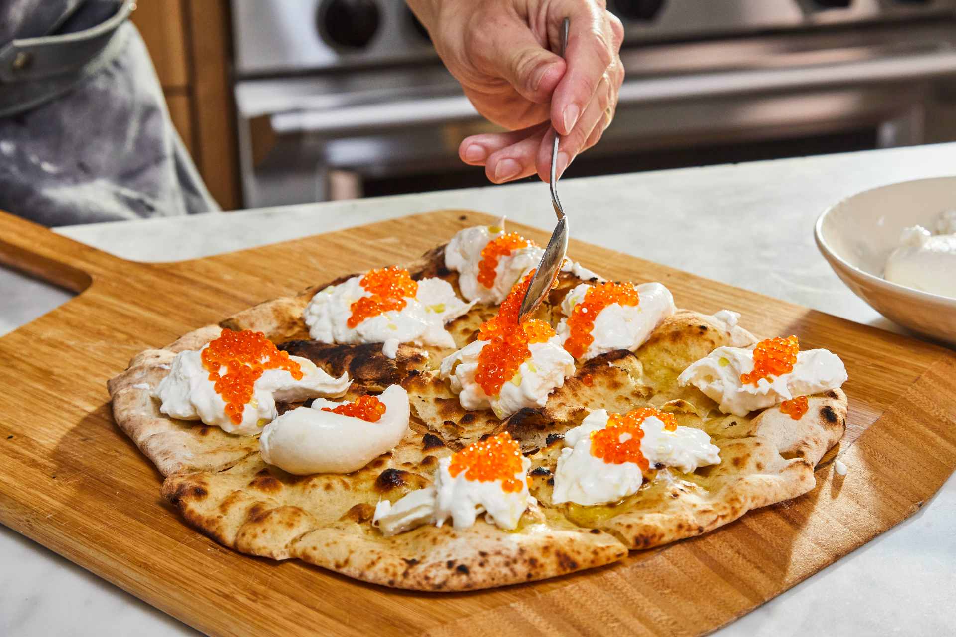 Pizza Crostini with Burrata and Trout Roe — Ooni USA