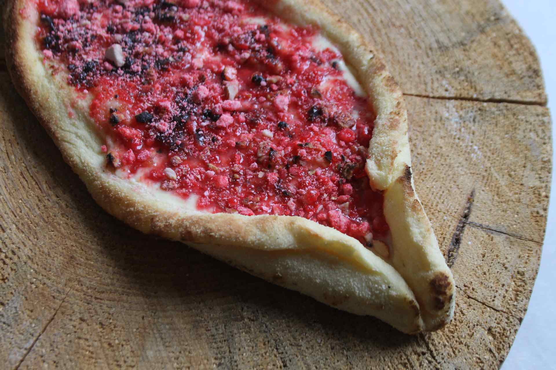 Turkish pide with pink pralines from France recipe — Ooni USA