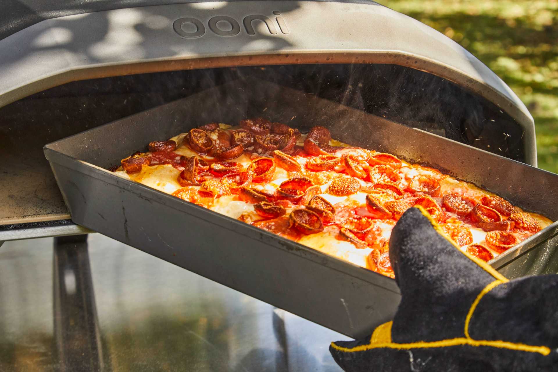Overloaded Pepperoni Detroit-style Pizza — Ooni USA